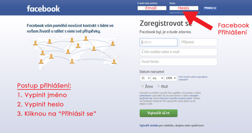 Facebook přihlášení se na svůj